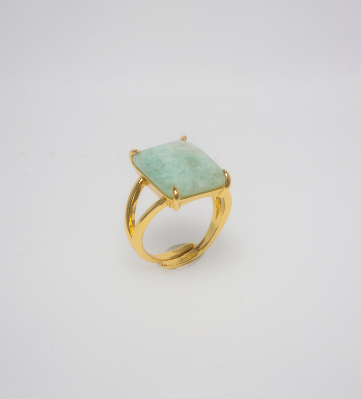 AMAZONITE NATURAL STONE RING